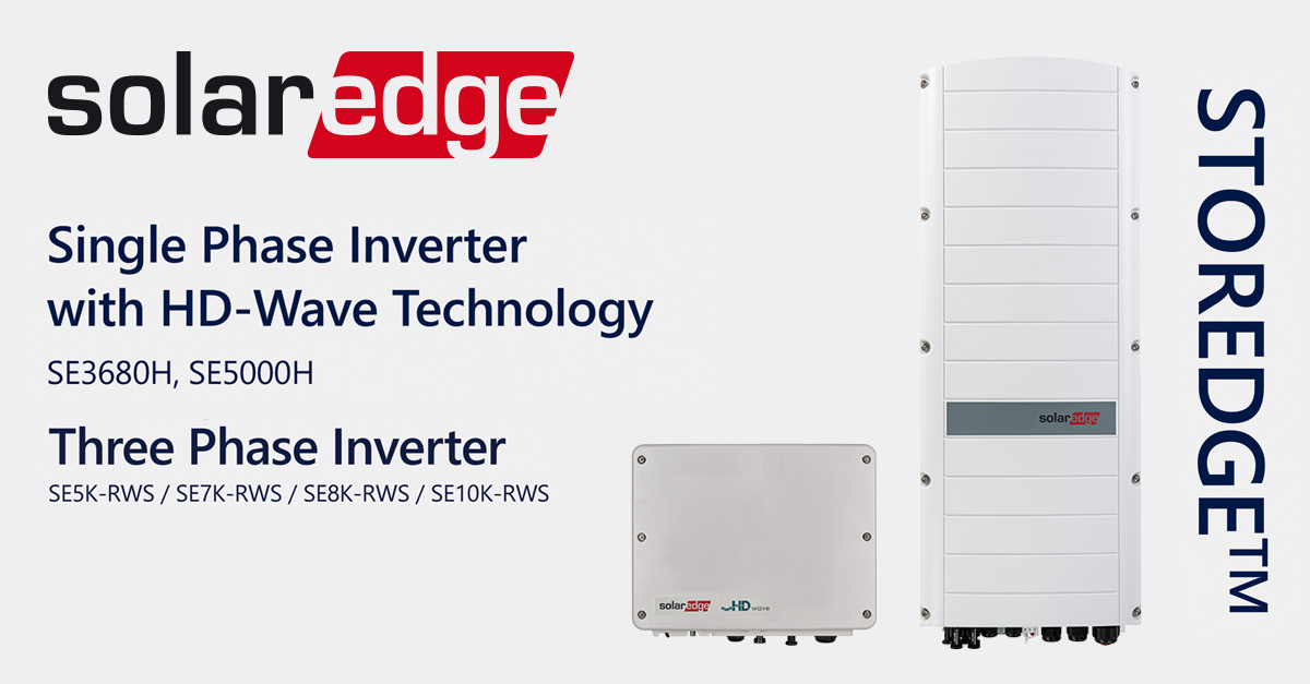 StorEdge SolarEdge single-phase and three-phase inverters